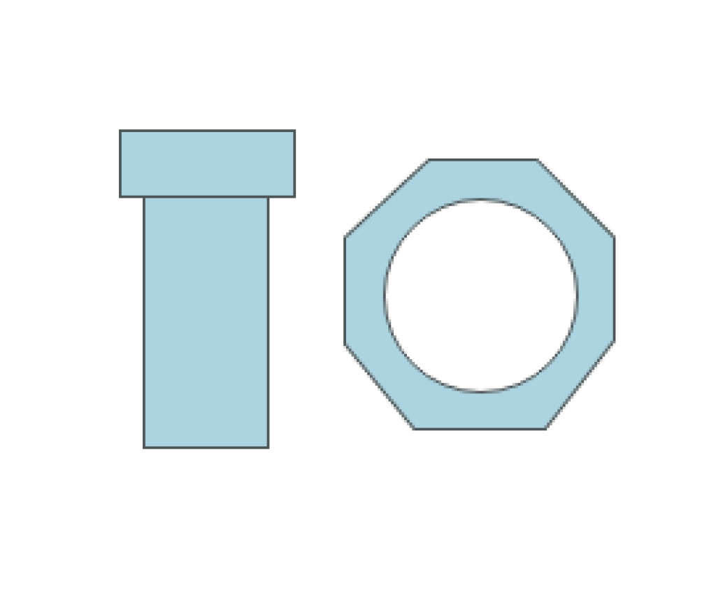 Rvs zelfborgende moer met nylon ring - Geertsema Staal